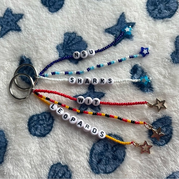 Accessories | Super Cute Trendy Beaded College Keychain | Poshmark